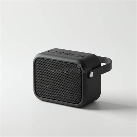 Black Rectangular Bluetooth Speaker With Rounded Edges And A Textured