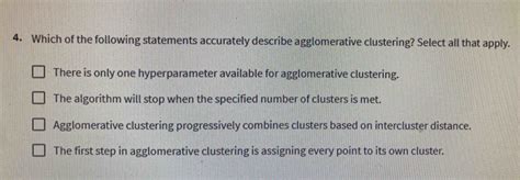 Solved Which Of The Following Statements Accurately Describe