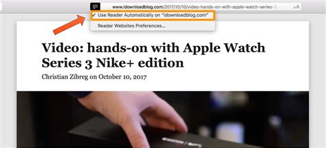 How To Automatically Invoke Safaris Reader Mode For Specific Websites