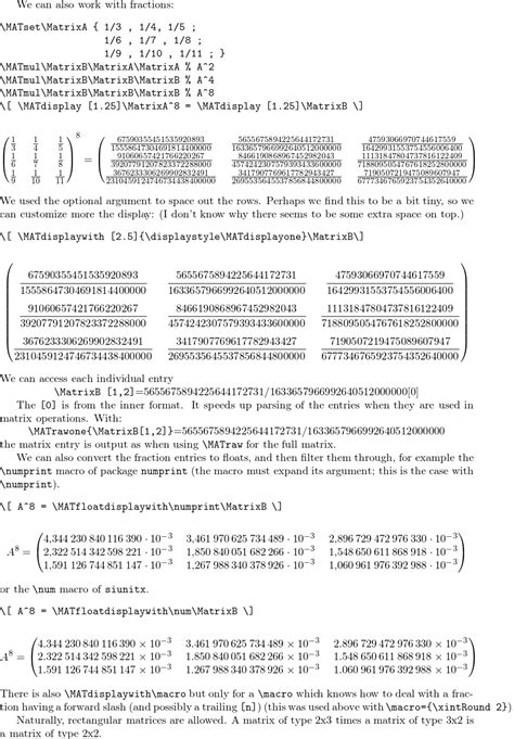 Matrices Perform Matrix Operations Addition Product Transpose Etc In Latex Tex