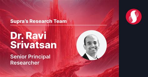 Dr Srivatsan Ravi At Supra Blockchain And Web3 Research