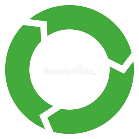 Reuse Material Cycle Green Arrow Circle Icon Stock Illustration