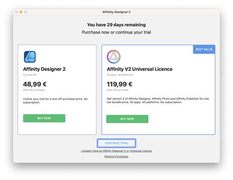 Cannot Restore Purchases V2 Bugs Found On Macos Affinity Forum