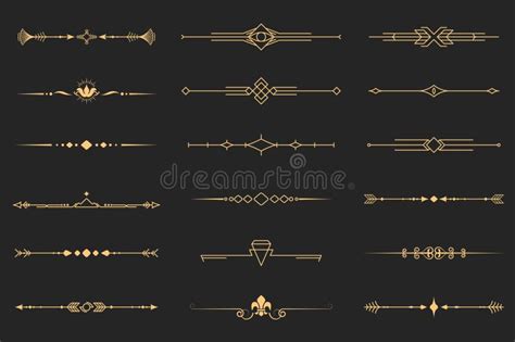 在目标风格的深奥分隔符和分隔符中神秘的文本小节和分隔符设置书分隔符 向量例证 插画 包括有 组合图案 设置 307990773