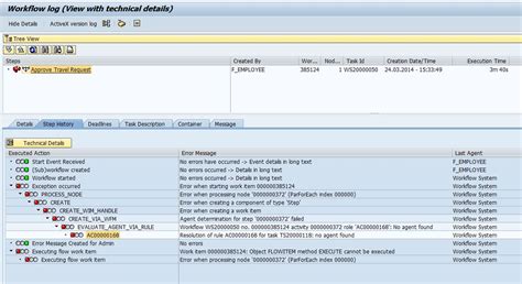 Solved Workflow Template When Running Tcode Trip Sap Community