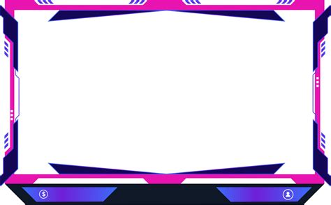 Live Streaming Overlay Png With Girly Pink Color Borders A Futuristic