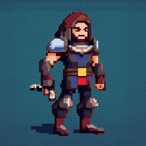 56 000 Man Holding Gun Pixel Art Pictures