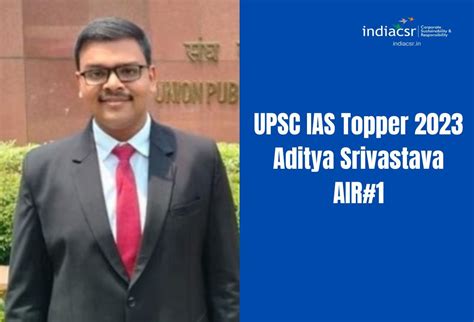 Upsc Cse 2023 Results Announced Aditya Srivastava Secures Top Position Full List Of Qualified
