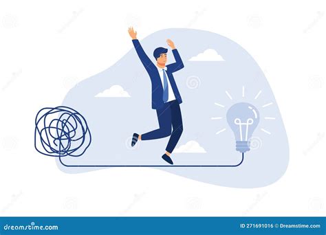 simplify idea to find solution thinking process or creativity to solve problem stock vector
