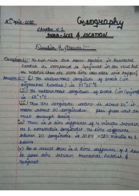 Notes Of Geography Notes LearnPick India