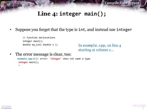 Compile Time Errors Ppt Download