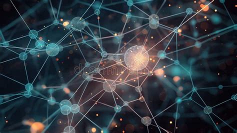 Illustration Of Neural Networks With Interconnected Nodes Flowing