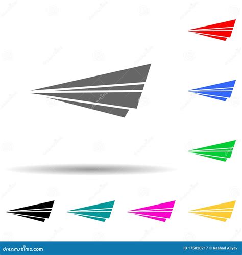 paper airplane multi color style icon simple thin line outline vector of web icons for ui and