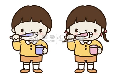 양치하는어린이 양치하는아이 양치일러스트 어린이양치일러스트 충치예방 사진이미지일러스트캘리그라피 Pepper83작가