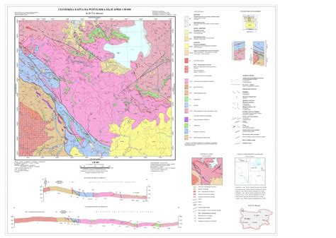 K 35 073 А Батак Геоложка карта на република България Геологический портал Geokniga