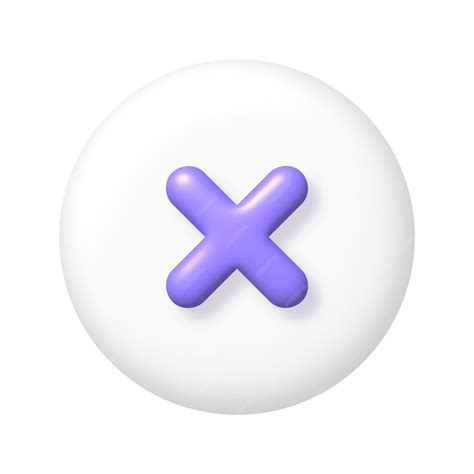 Premium Vector Math 3d Icon Purple Arithmetic Multiply Sign On White Round Button 3d Realistic