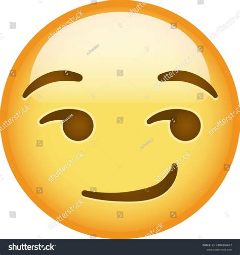 Smirking Face Sly Smug Mischievous Stock Vector Royalty Free