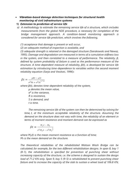 Report On Life Span Of Existing Bridge Pdf Reliability Engineering Fibre Reinforced Plastic
