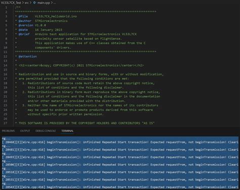 Vl53l7cx Example Code · Issue 4 · Stm32duinovl53l7cx · Github