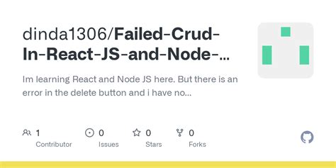Github Dinda1306failed Crud In React Js And Node Js Im Learning