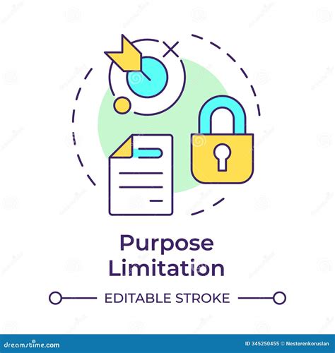 Purpose Limitation Multi Color Concept Icon Stock Illustration Illustration Of Data Gdpr