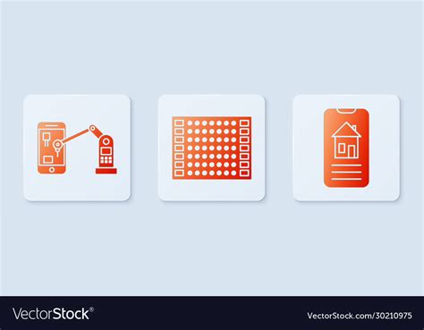 Set Printed Circuit Board Pcb Industrial Machine Vector Image