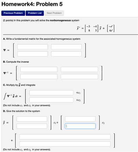 Solved Homework4 Problem 5 Previous Problem Problem List