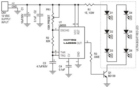 Warning LED Flash Light Electronics Lab Com