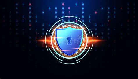 Protection Network Security Computer And Safe Your Data Concept Stock Illustration