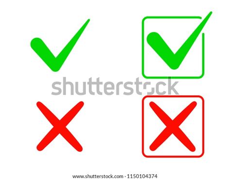 Red Checkbox Rounded Rectangle Green Vector Stock Vector Royalty Free 1150104374 Shutterstock
