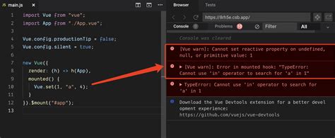 Javascript Why I Use Vue Config Silent True It Still Print Warn Info Stack Overflow