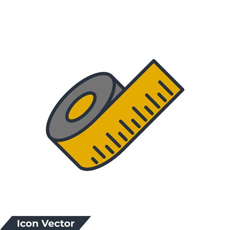 Tape Measure Icon Logo Vector Illustration Measure Tape Symbol Template For Graphic And Web
