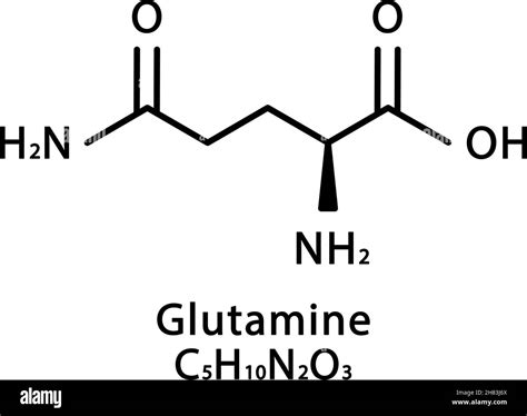 Glutamine Molecular Structure Glutamine Skeletal Chemical Formula Chemical Molecular Formula