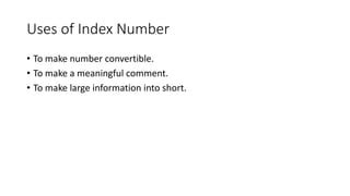 INDEX NUMBER Pptx