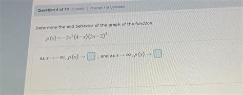 Solved Determine The End Behavior Of The Graph Of The Chegg Com