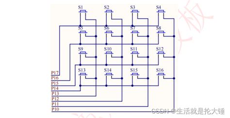 51单片机——矩阵按键实验，小白讲解，相互学习单片机实验矩阵按键移位动态显示键值c51 Csdn博客