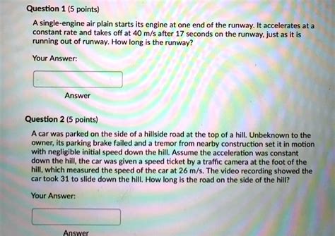 solved question 1 5 points a single engine air plain starts its