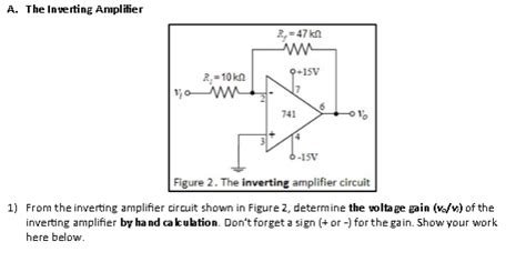 Solved A The Inverting Amplitier From The Inverting Chegg