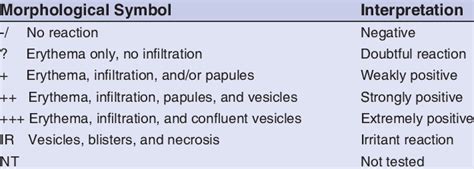 Grading Of Patch Test Results As Per The Guidelines Of International Download Scientific