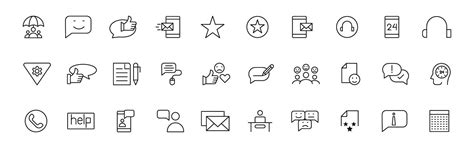 Customer Service Icon Set Containing Customer Satisfied Assistance Experience Feedback