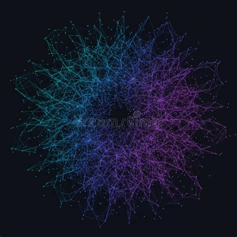 Abstract Digital Network Visual With Interconnected Points Forming A