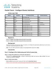 Configure Router Interfaces For IPv4 And IPv6 Connectivity Course Hero