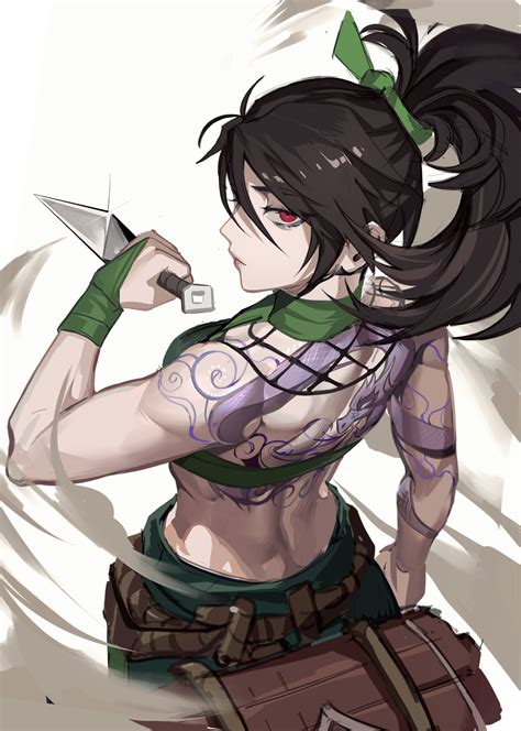 Akali League Of Legends Drawn By Baenam Danbooru