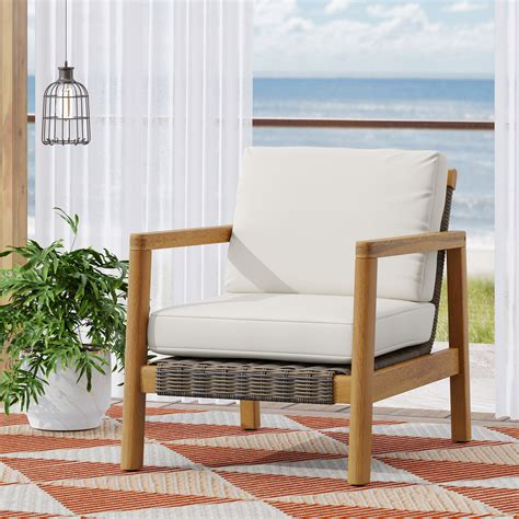 Ebern Designs Jabary Wicker Outdoor Lounge Chair And Reviews Wayfair Canada