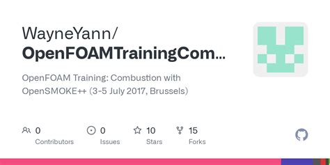 GitHub WayneYann OpenFOAMTrainingCombustion OpenFOAM Training Combustion With OpenSMOKE