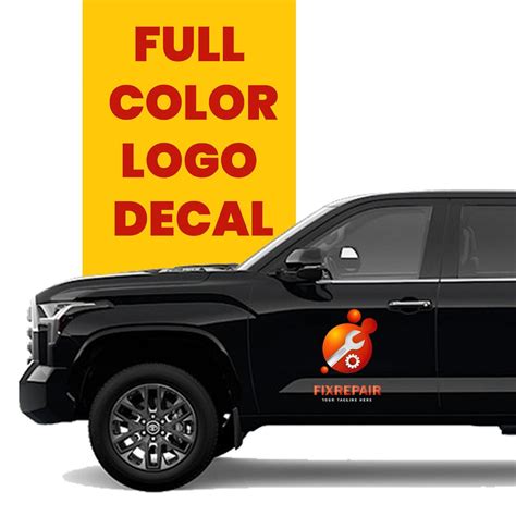 Full Color Logo Decal Custom Vans Full Color Printed Vinyl Etsy
