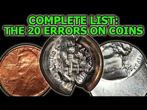 The Types Of Errors On Coins Complete Overview Of Physical Error Coinage YouTube Coins