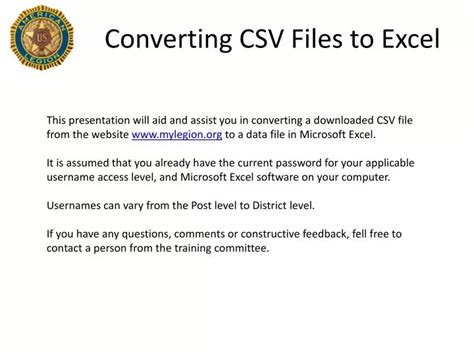 ppt converting csv files to excel powerpoint presentation free