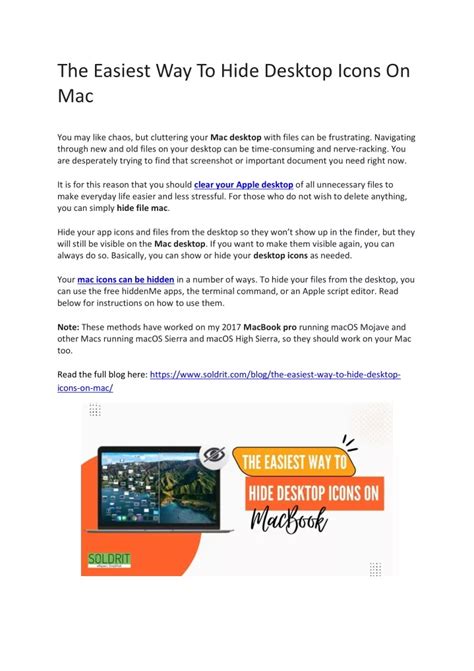 Ppt The Easiest Way To Hide Desktop Icons On Mac Powerpoint Presentation Id11810848