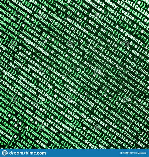javascript code in text editor coding cyberspace concept screen of